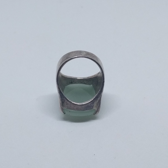 Jewelry | Pure Silver Ring With Light Green Natural Stone | Poshmark